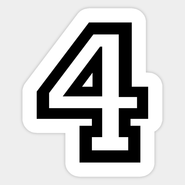 Number Four - Number Four - Sticker | TeePublic Number Four - Number Four - Sticker | TeePublic